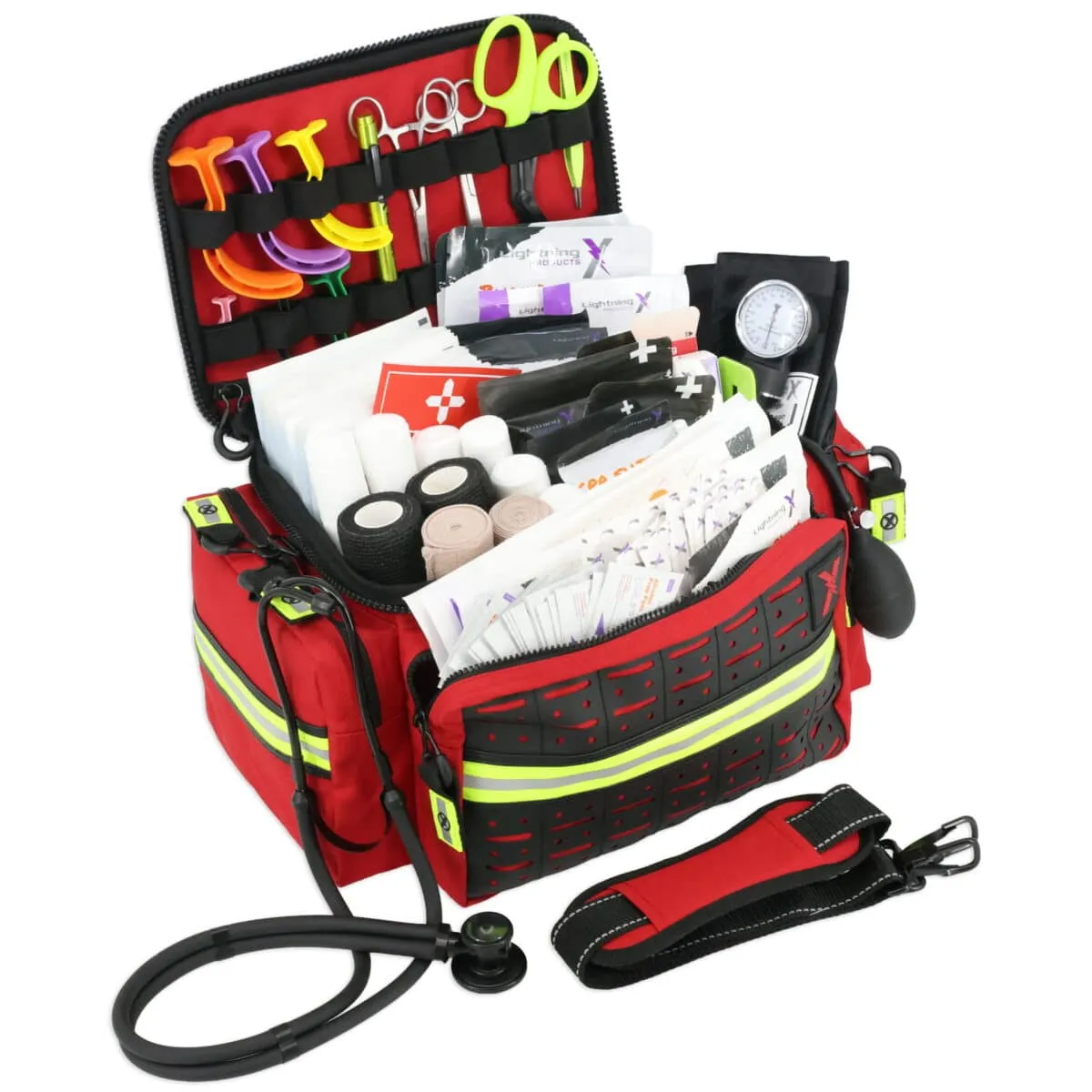 Mid-Sized First Responder EMT Bag w Standard Fill Kit B